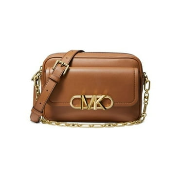 Michael Kors Parker Medium Chain Swag Camera Crossbody One Size (Brown ...
