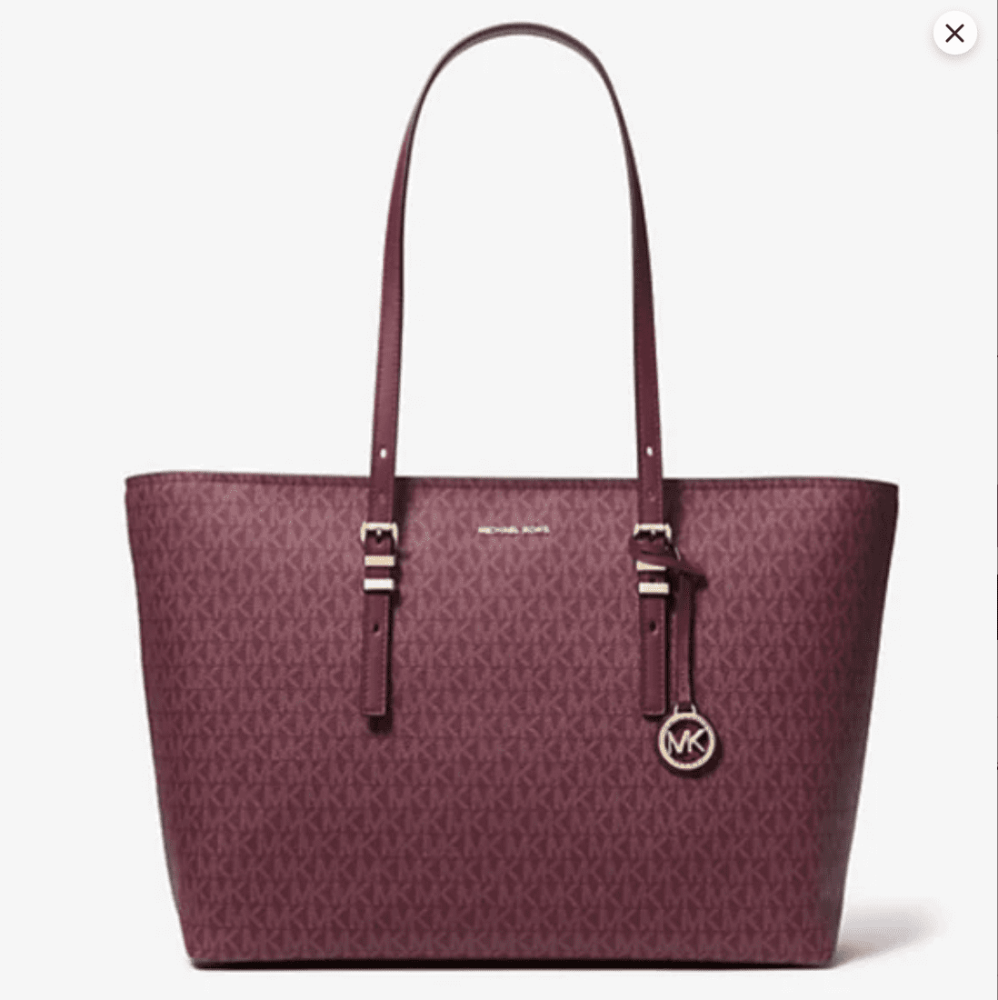 Michael Kors Quinn Large Signature Logo and Leather Tote Bag - Walmart.com