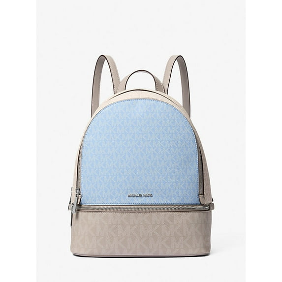 Rhea Medium Color Block Logo Backpack
