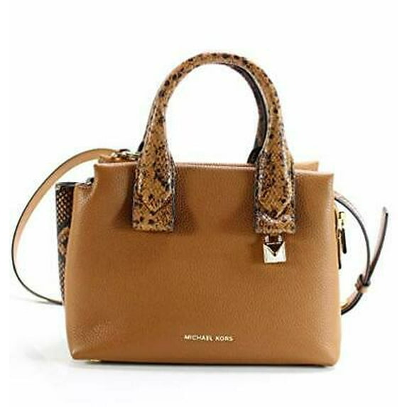 Michael Kors Rollins Small Python Leather Satchel Bag - Walmart.com