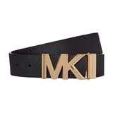 Michael Kors Saffiano Leather Reversible MK Logo Plaque Buckle Belt ...