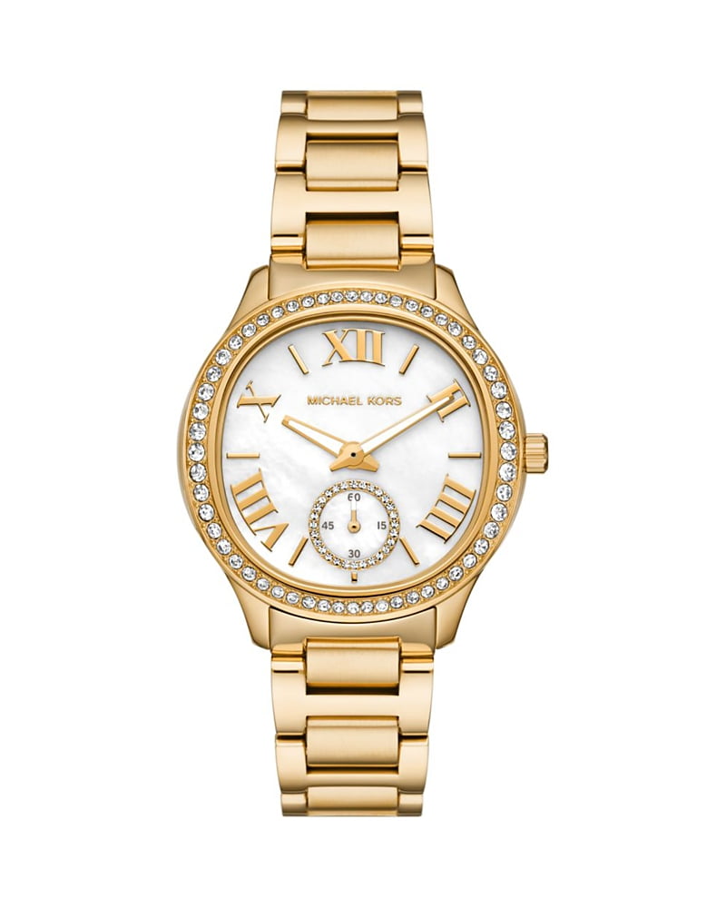 Michael Kors Sage Watch, 38mm MK4805 Gold tone Roman Numeral - Walmart.com