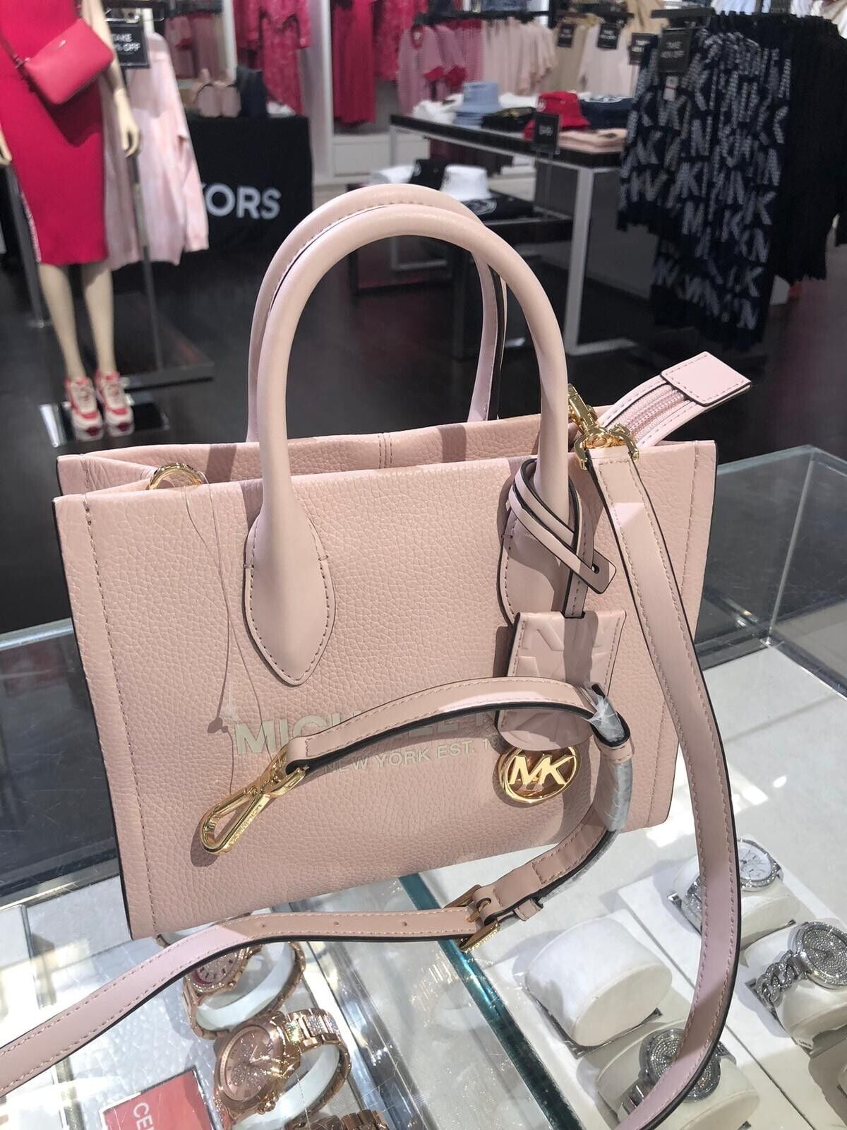 Michael Kors Small Crossbody Handbag Purse Shopper Shoulder Bag Powder ...