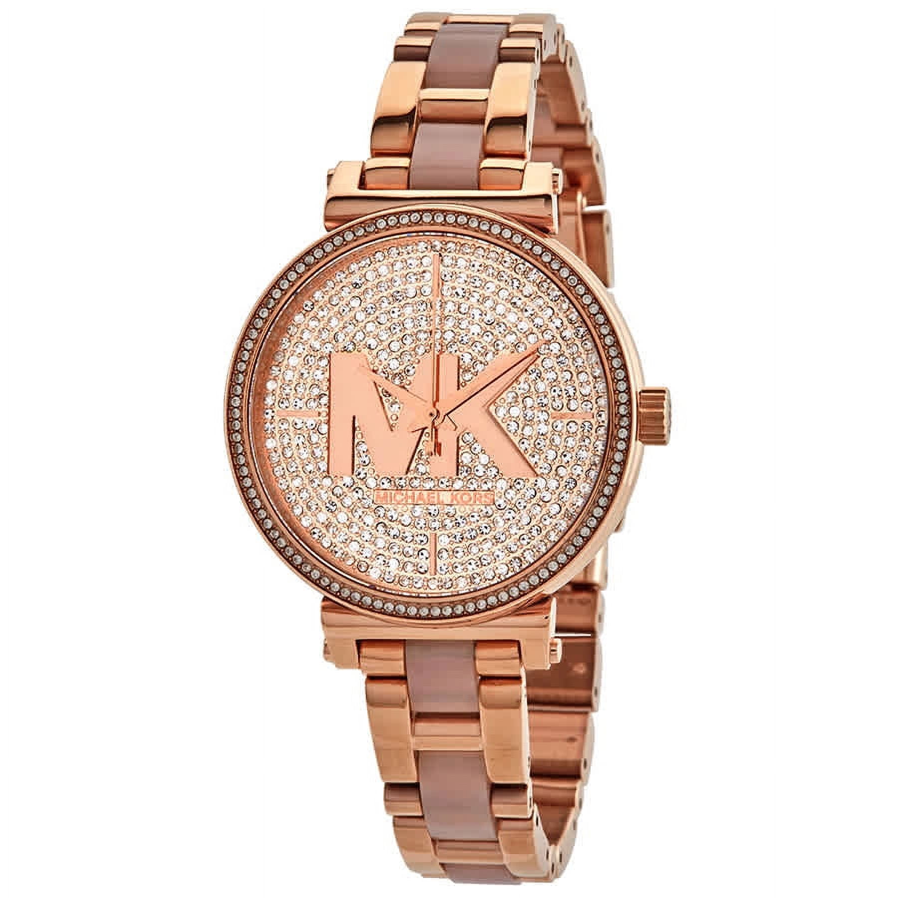 Michael Kors Sofie MK4336 Women's Rose Gold-Tone Quartz 36mm Watch MSRP $295 - Walmart.com
