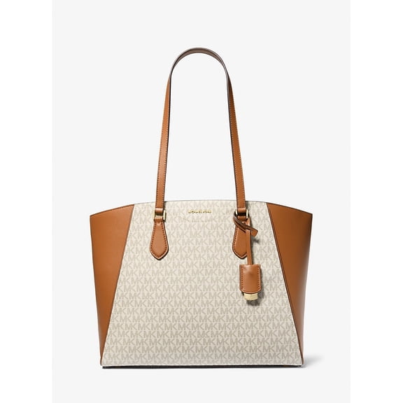 Michael Kors, Womens Marilyn Tote Bag, Red Canvas, Signature Logo ...