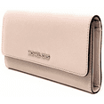 "Michael Kors Jet Set Travel Large Wallet, Blush, Crossgrain Leather, 7 ...