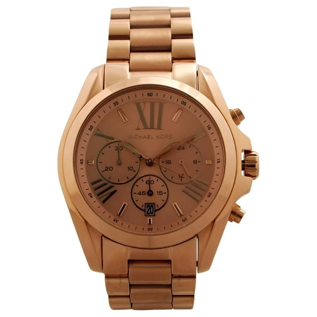 Michael Kors Women's Bradshaw Chronograph Gold-Tone Watch, Rose-Tone ...