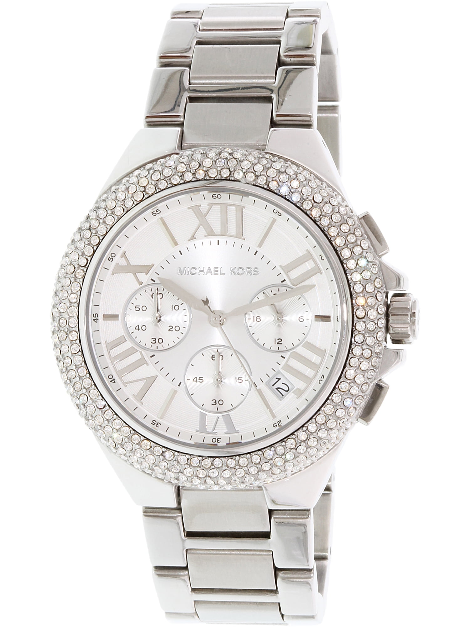 Michael Kors MK5634 Women's Sport Camille Chronograph Silver Dial ...