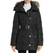 Michael Michael Kors Women's Chocolate Brown 3/4 Down Puffer Coat with Hood (S) - Walmart.com