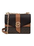 Michael Kors Women's Greenwich Small Color-Block Logo and Saffiano ...