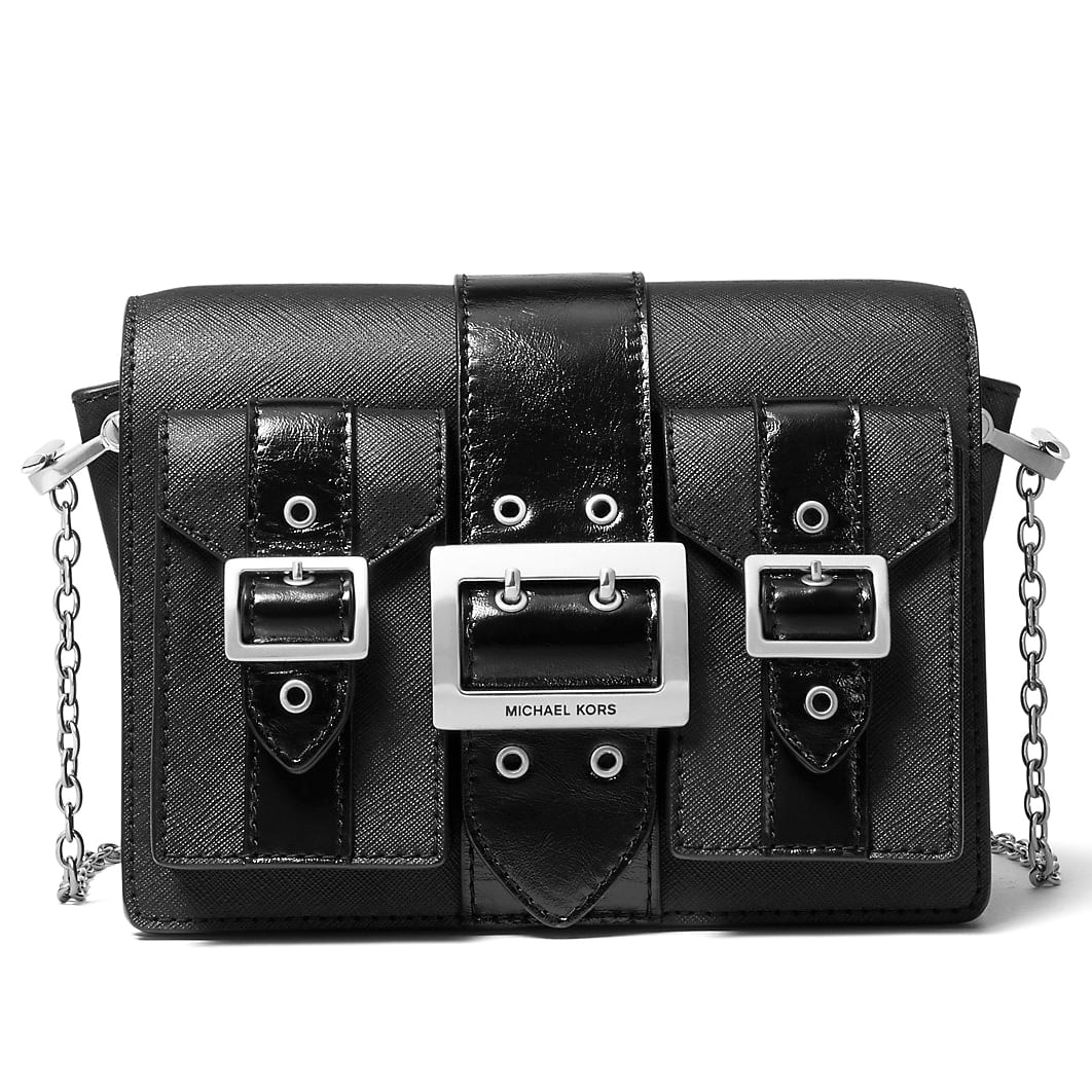 Michael Kors Women's Hayden Small Saffiano Leather Shoulder Bag (Black ...