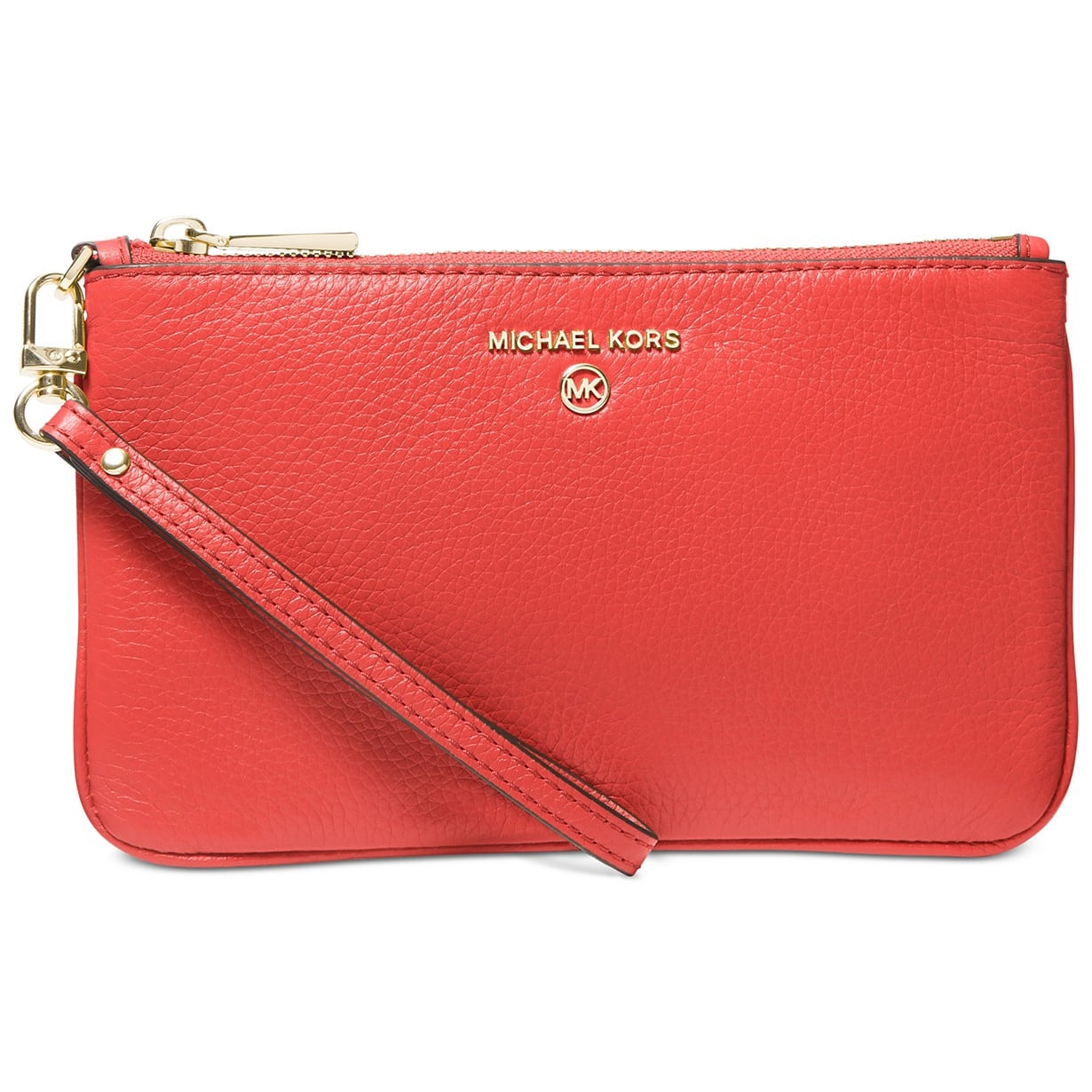 Michael Kors Women's Jet Set Charm Medium Top Zip Pebbled Leather ...