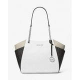 Michael Kors Women's Jet Set Large Shoulder Bag Optic White Multi ...