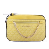 "Michael Kors Jet Set Large Crossbody Bag, Signature Canvas, Daisy ...