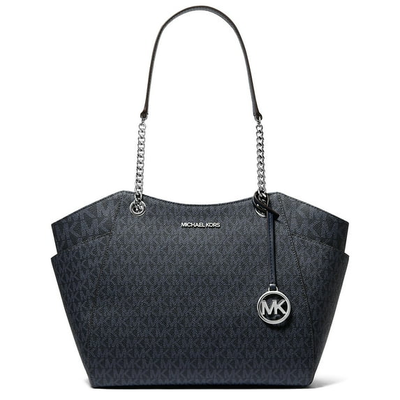 "Michael Kors Women's Jet Set Shoulder Bag, Logo Canvas, Top Zip ...