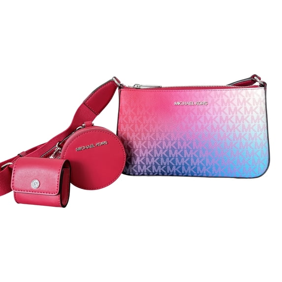 Michael Kors Women's Jet Set Small Ombré Signature Logo Crossbody Bag ...
