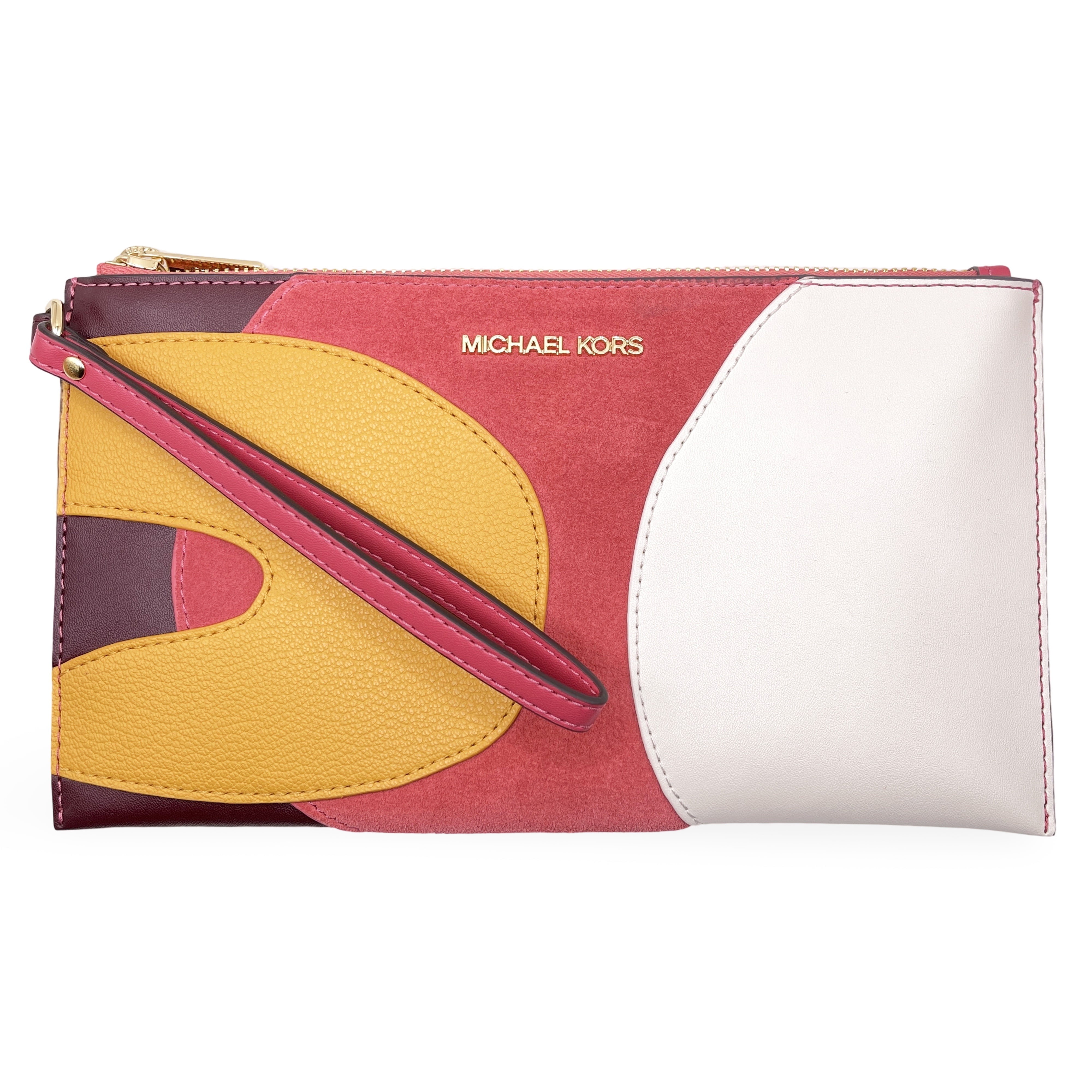 Michael Kors Women's Jet Set Travel Large Top Zip PU Leather Patchwork ...