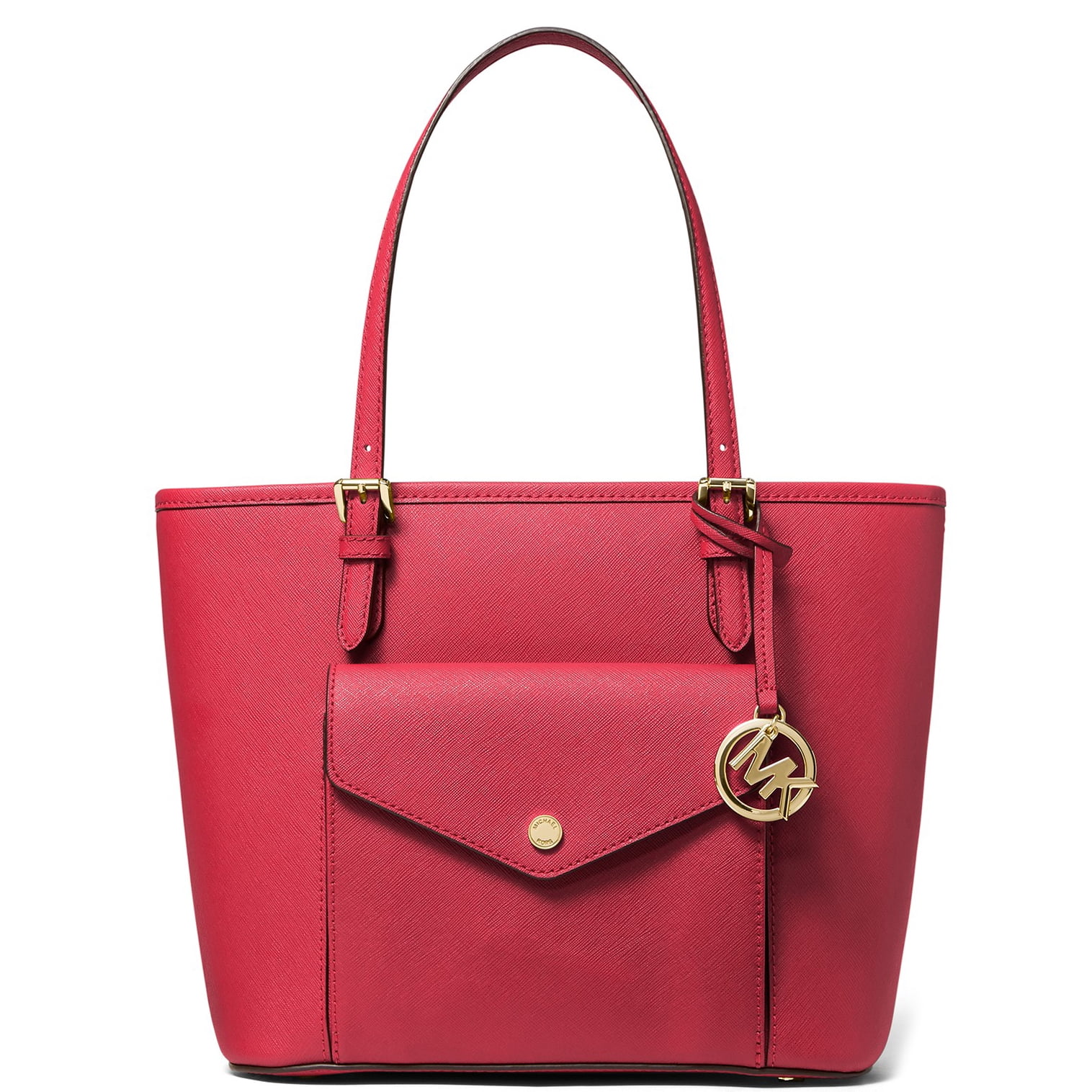 Michael Kors Women's Jet Set Travel Small Saffiano Leather Pocket Tote ...