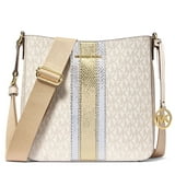 Michael Kors Jet Set Travel Small Messenger Bag, Signature Logo, Pale ...