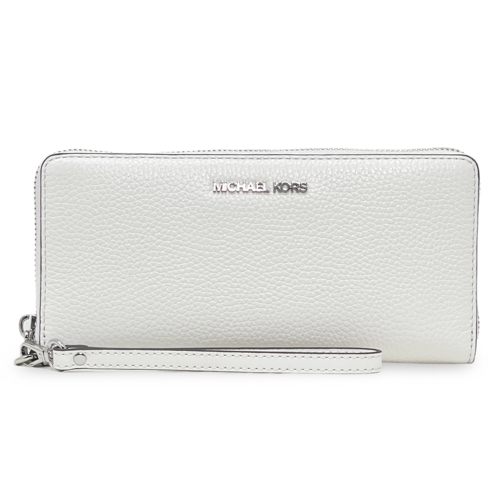 Michael Kors Women's Large Pebbled Leather Zip Around Continental ...