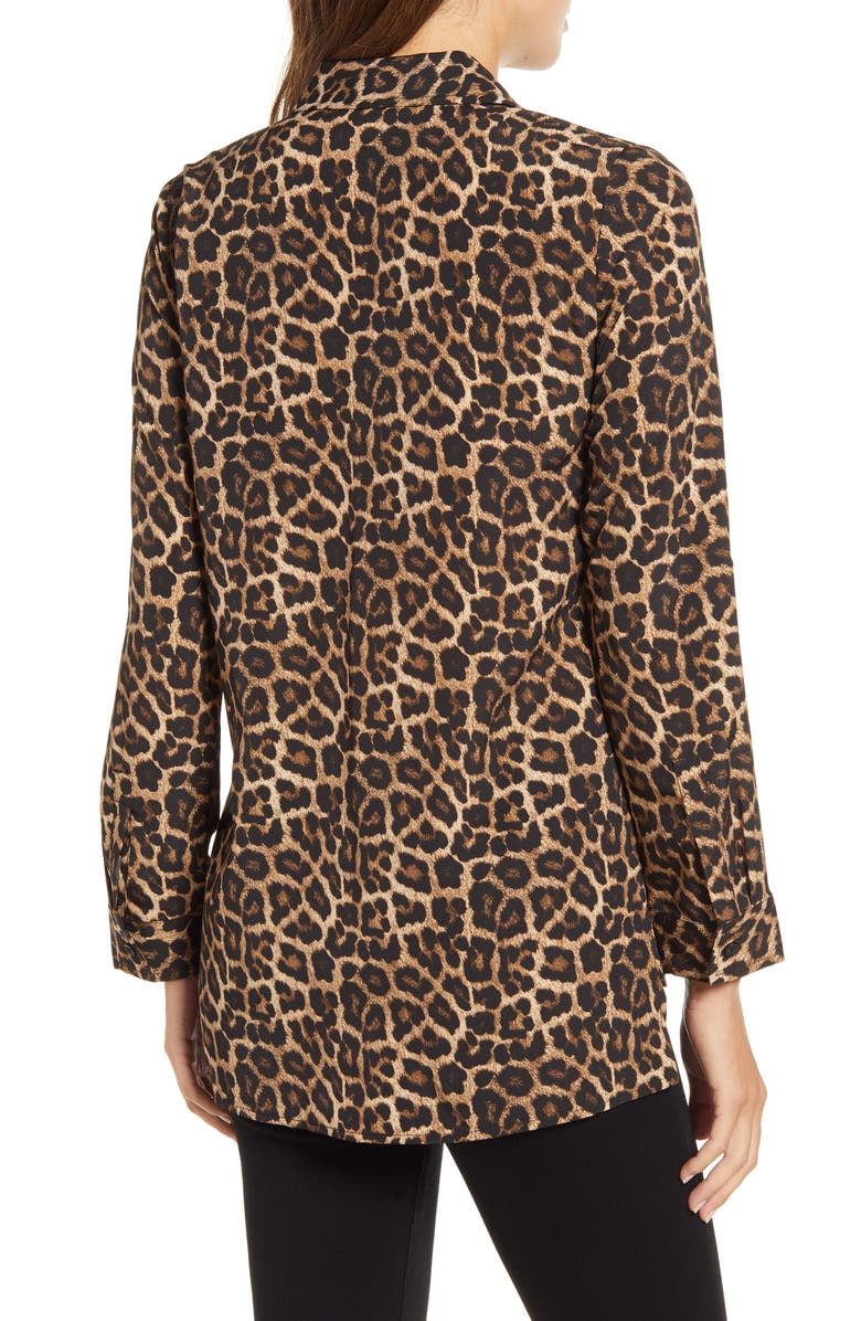 Michael Kors Women's Leopard Print Top Brown- Size X-Large - Walmart.com