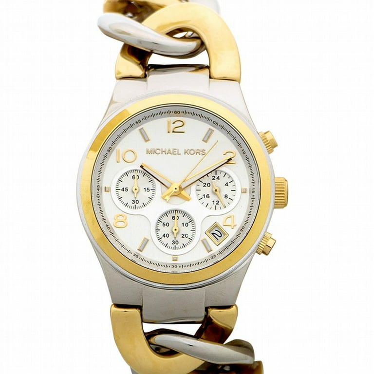Michael Kors Women's MK3199 Runway Two Tone Twisted Steel Michael Kors Women's MK3199 Runway Two Tone Twisted Steel