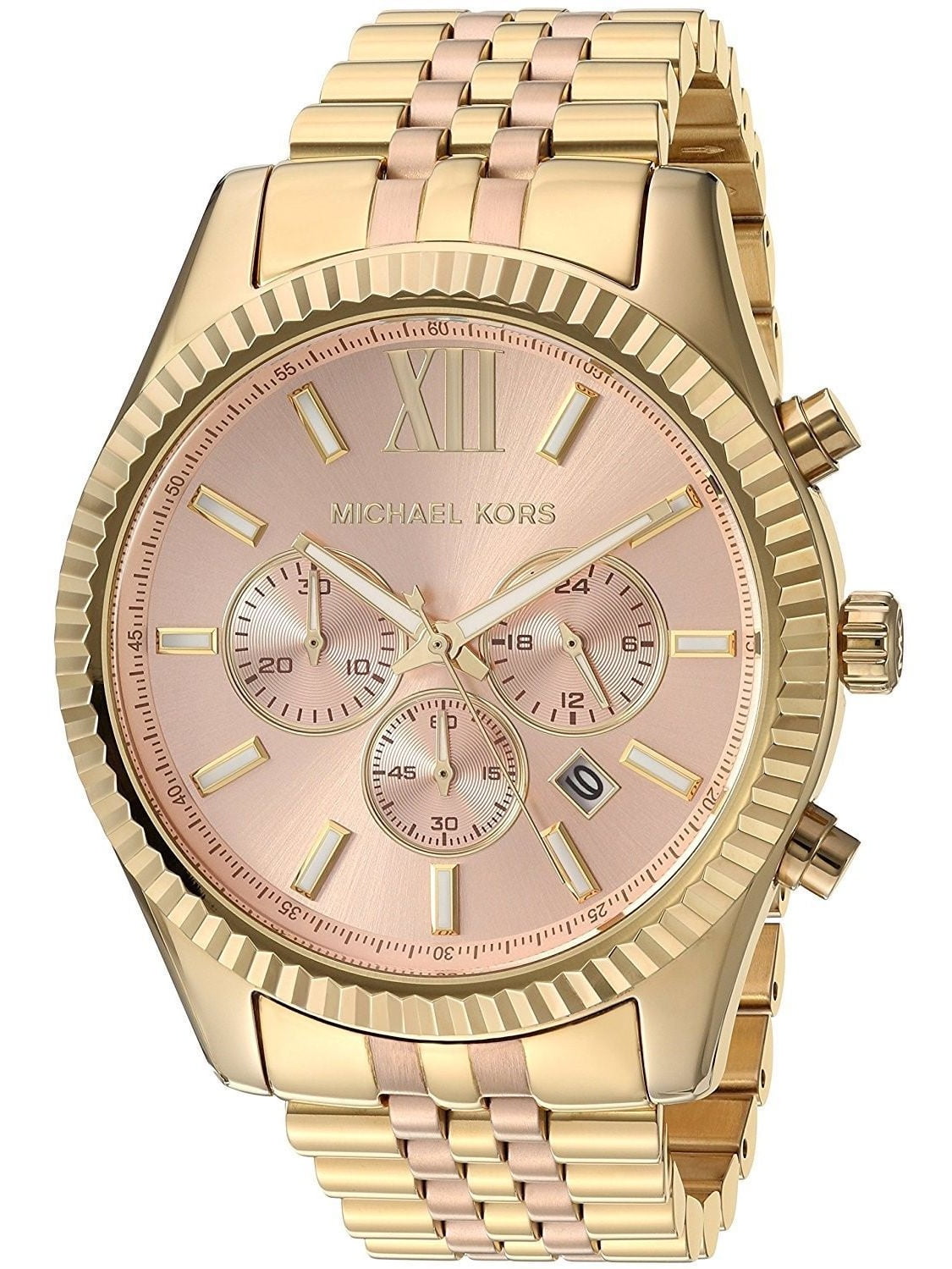 Michael Kors Women's Lexington Chronograph Watch, Two-Tone Stainless ...