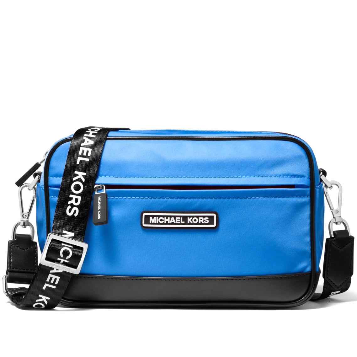 Michael Kors Women's Medium Nylon Top Zip Crossbody Bag (Bright Blue ...