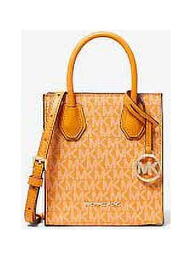 Michael Kors Women's Mercer MK Signature NS Shopper Crossbody Bag ...