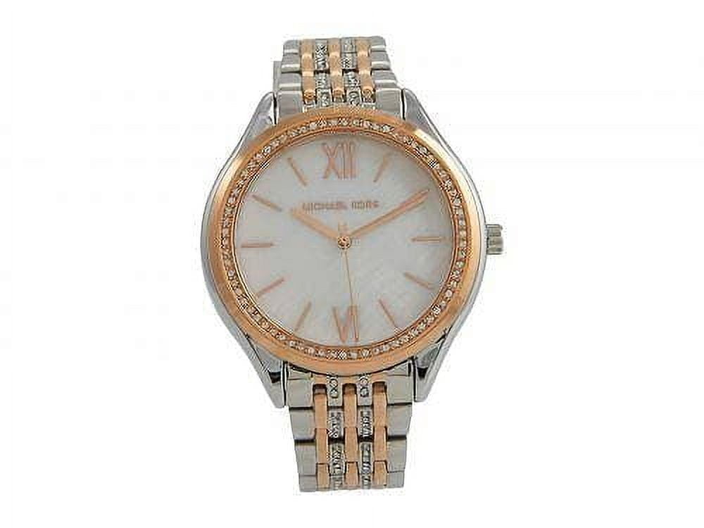 Michael Kors Women's Mindy Three-Hand Silver-Tone Alloy Watch MK7077 ...