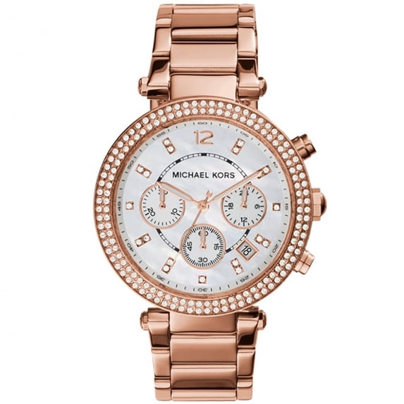 Michael Kors Women's Parker 39mm Rose Gold-Tone Steel Bracelet & Case ...