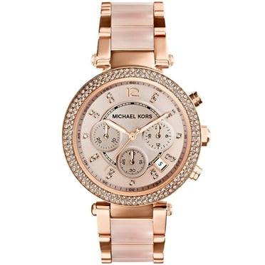 Michael Kors Women's Bradshaw Chronograph Gold-Tone Watch, Rose-Tone ...