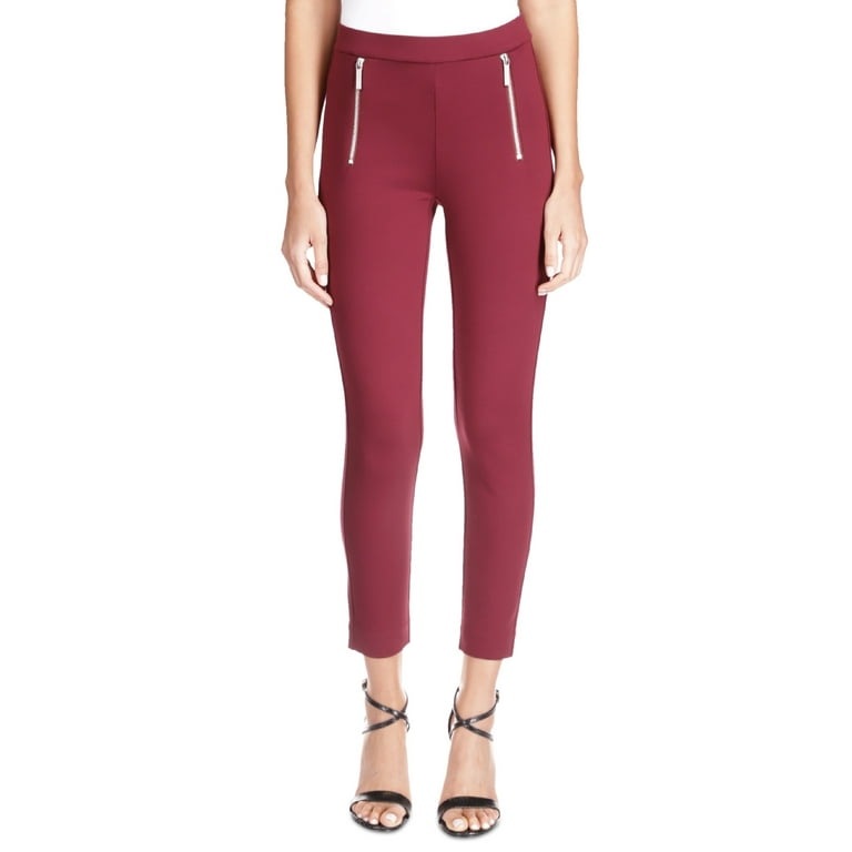 Michael Kors Women s Pull On Zip Detail Pants Red Size XX Large Walmart
