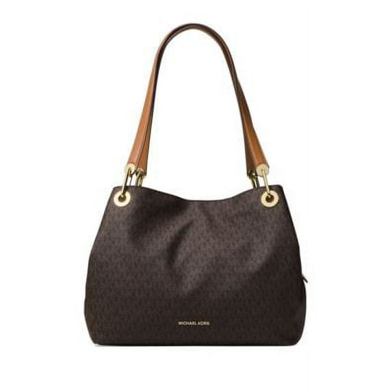 Michael Kors Women's Raven MK Signature PVC Shoulder Tote Bag - Walmart.com