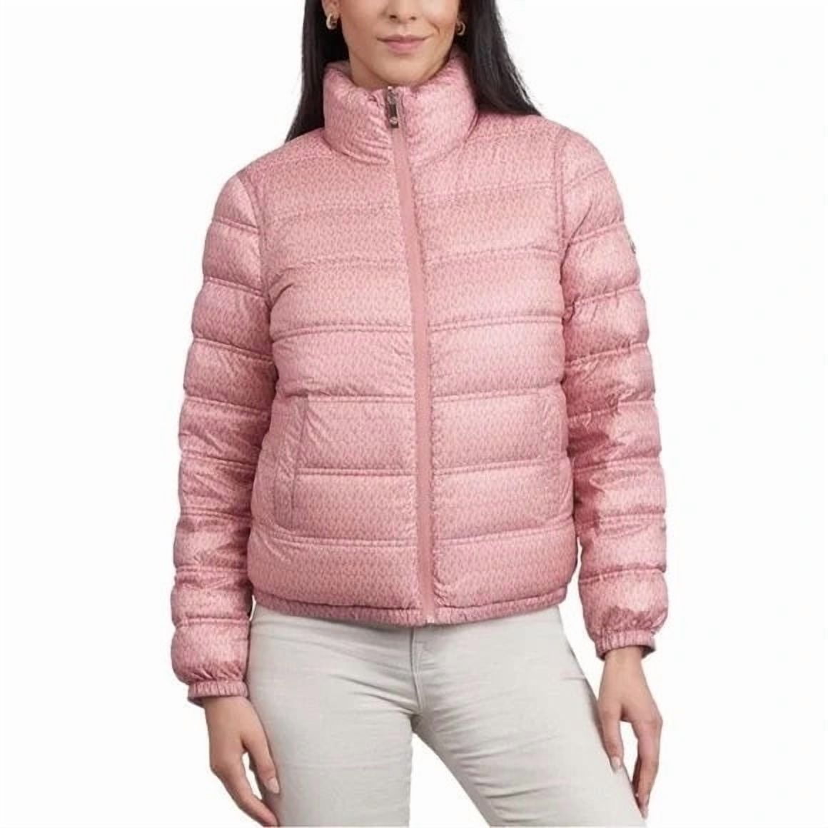 Michael Kors Women's Reversible Packable Down Jacket (Rosewater ...
