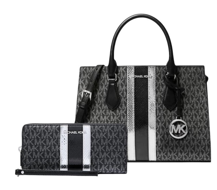 Michael Kors Women's Sheila Medium Signature Logo Satchel With Large ...