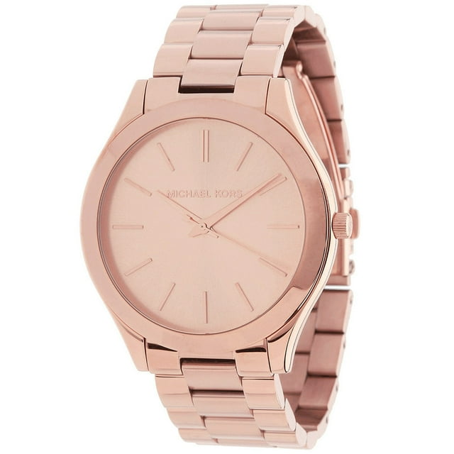 Michael Kors Original Women's Slim Runway Rose Gold Dial Wrist Watch ...