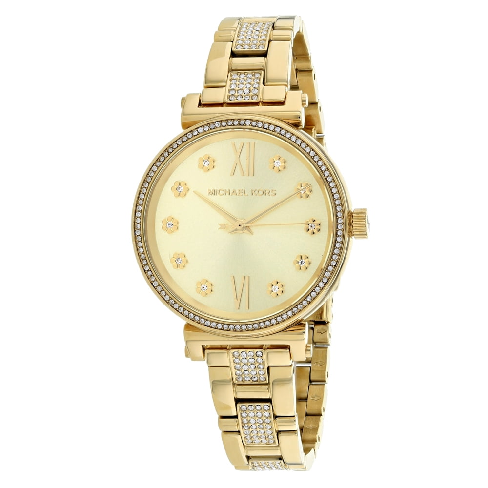 Michael Kors Women's Sofie Gold Dial Watch - MK3881 - Walmart.com