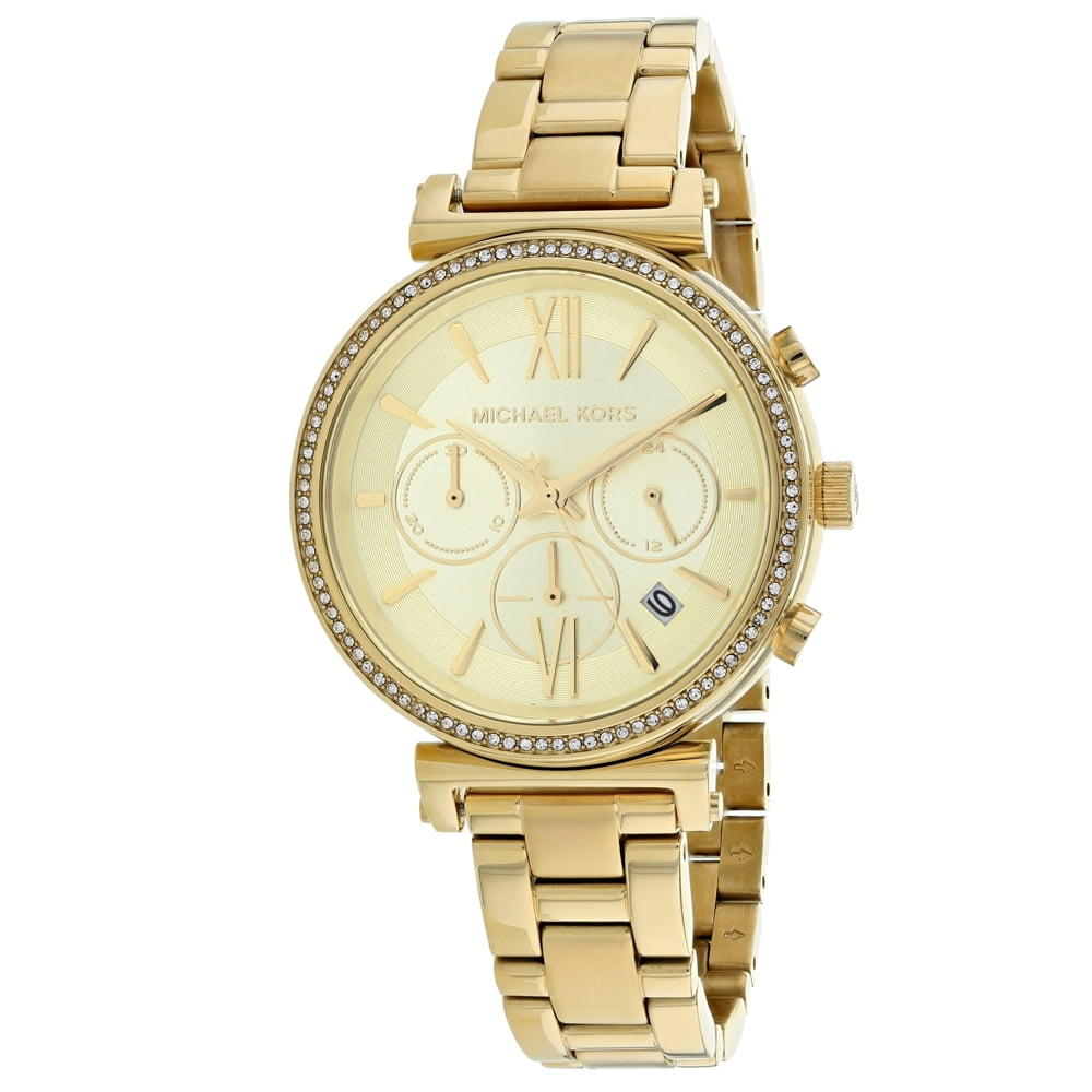 Michael Kors Women's Sofie Gold Dial Watch - MK6559 - Walmart.com