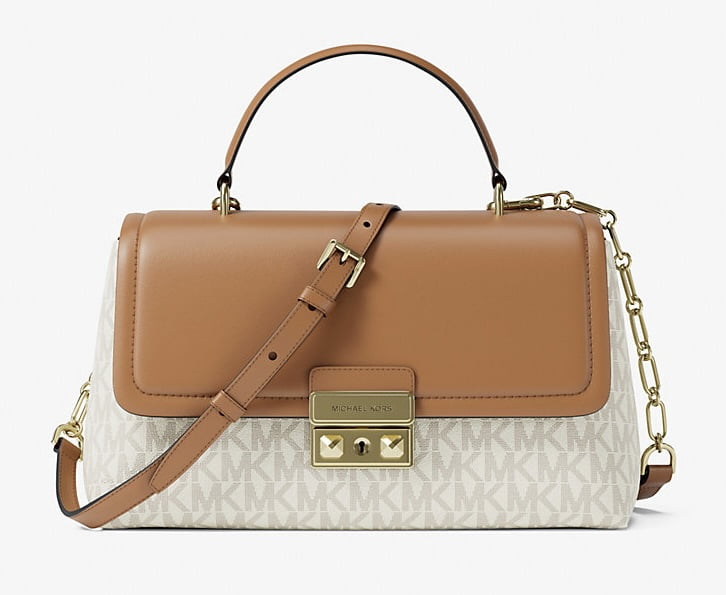 Michael Kors Women’s Tribeca Medium Satchel – Signature Logo Print ...