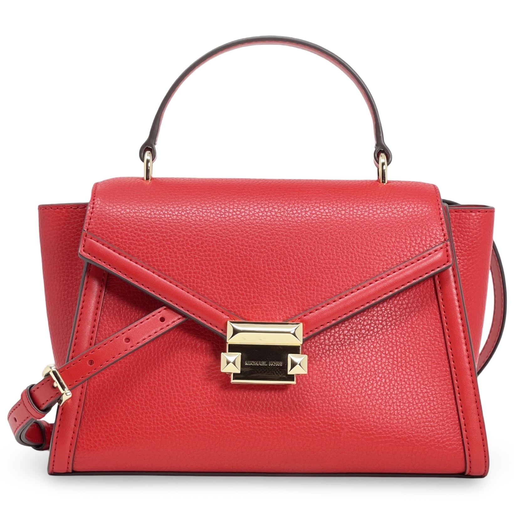 Michael Kors Women's Whitney Medium Flap Top Handle Satchel Handbag in ...