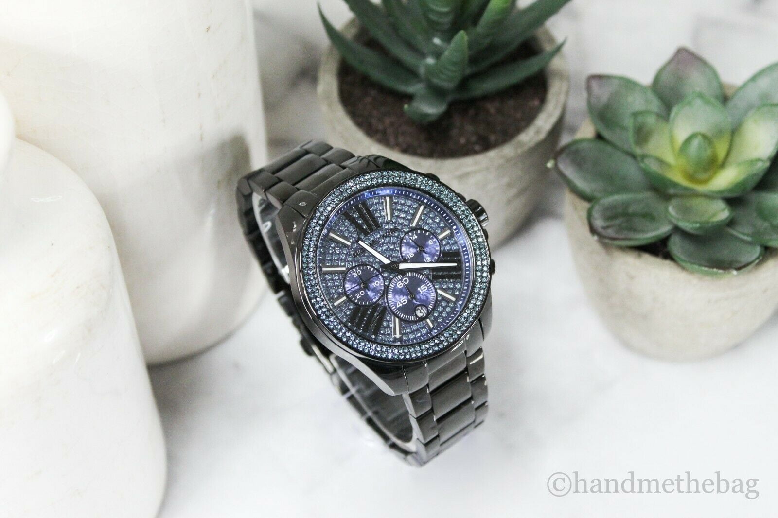 Michael Kors Women's Wren MK6097 Gunmetal Stainless-Steel Analog Quartz ...