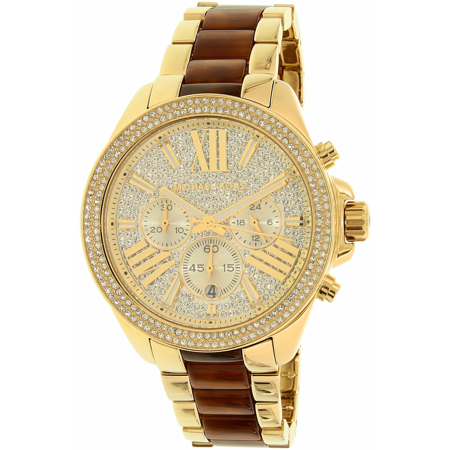 Michael Kors Women's Wren MK6294 Gold Stainless-Steel Quartz Watch ...