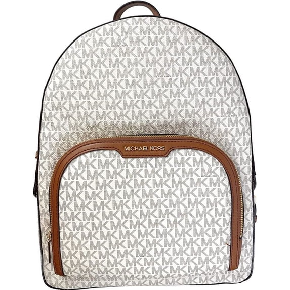 Michael Kors Large Womens Jaycee Logo Bookbag Backpack, Vanilla ...