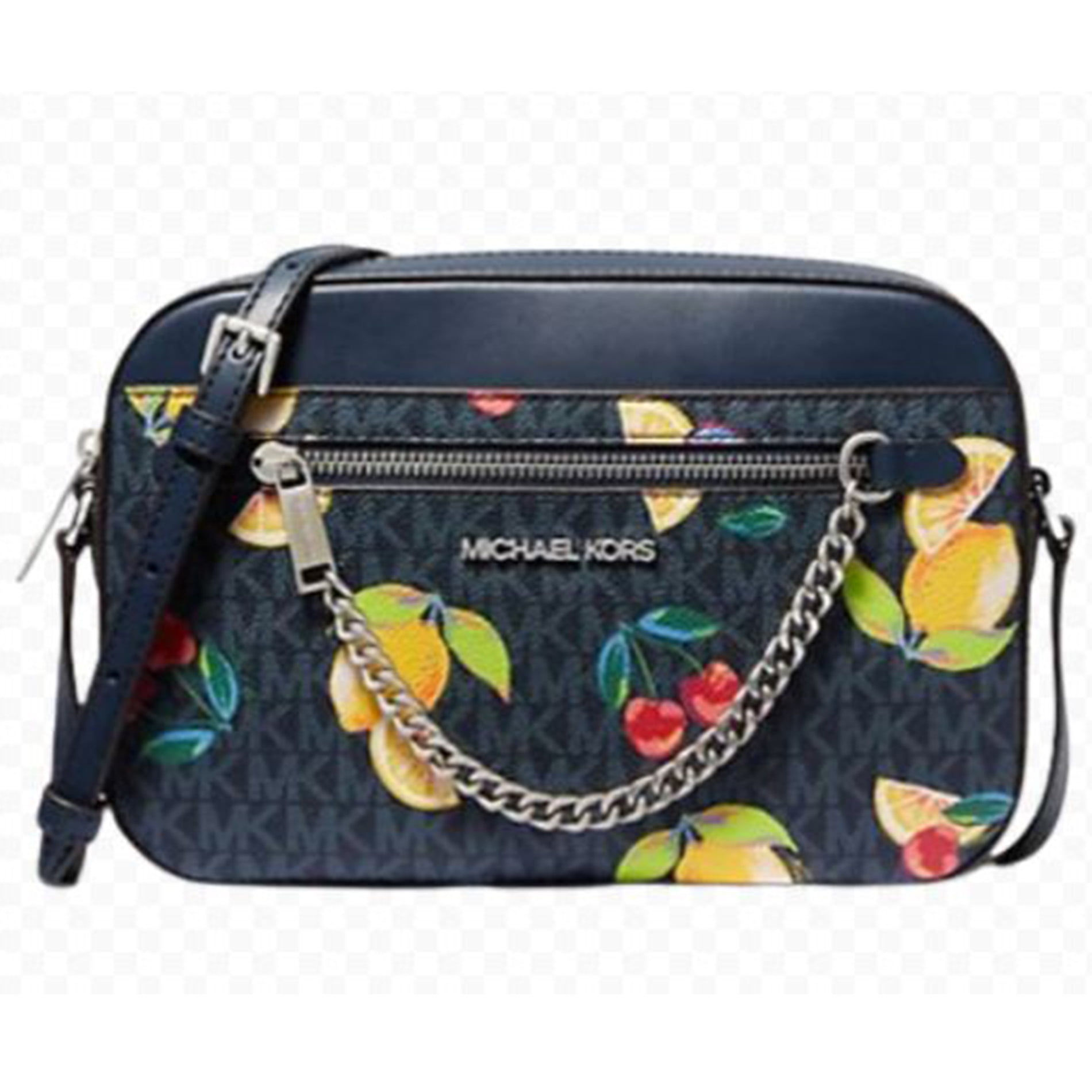 Michael Kors Womens Jet Set Large Fruit Print Logo Crossbody Bag ...
