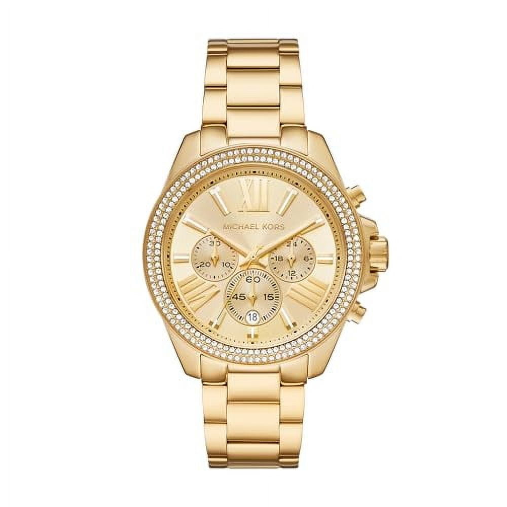 Michael Kors Women's Wren Chronograph Gold-Tone Stainless Steel ...