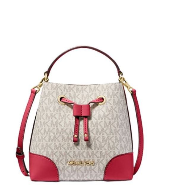 Michael Kors by Michael Kors Women's PVC Bucket Bag, Carmine Pink ...