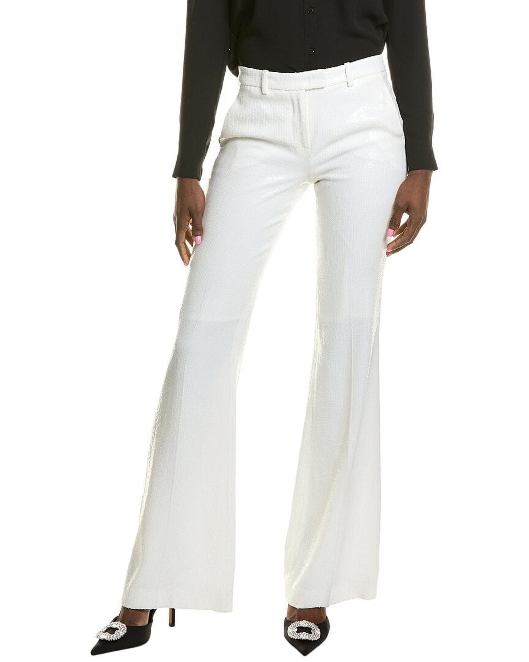 Michael Kors womens Haylee Sequin Flare Pant, 2, White - Walmart.com