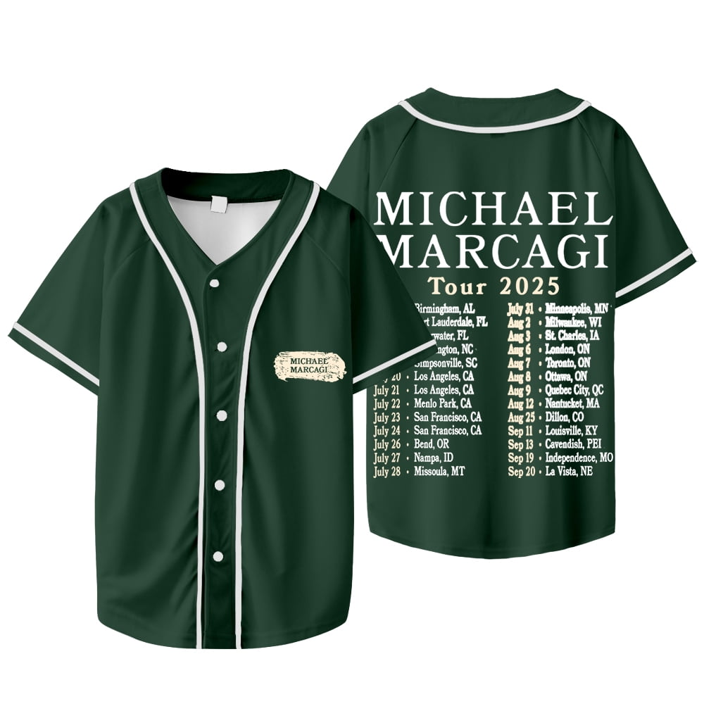 Michael Marcagi 2025 Tour Dates Baseball Jacket Cosplay V-neck Short ...
