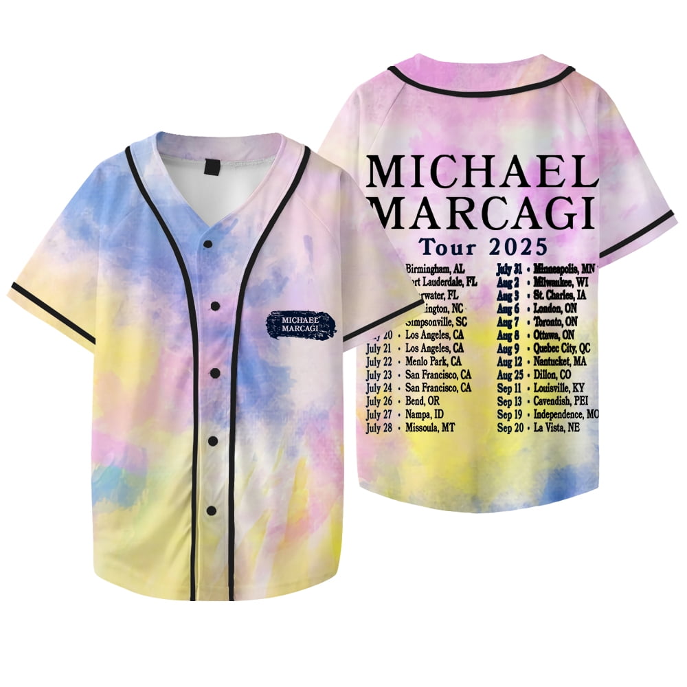 Michael Marcagi 2025 Tour Dates Baseball Jacket Cosplay V-neck Short ...